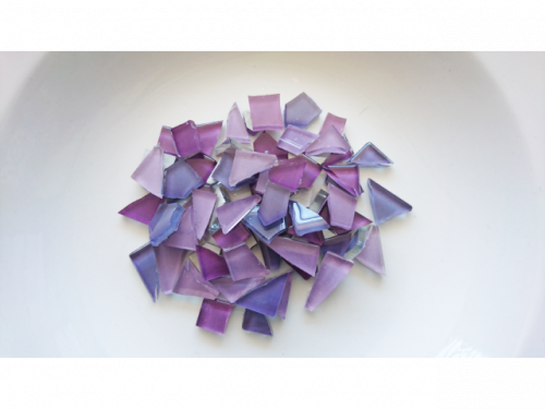 Lilac Mix Crystal Glass, Nipped, 70g – Mosaic All Sortz
